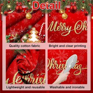 Holiday | Christmas Backdrop Merry Christmas Backdrops Red 7x5ft ...